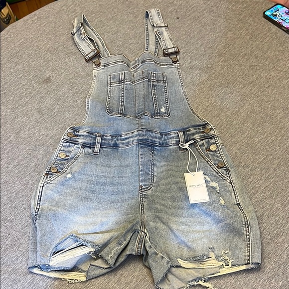 Judy Blue | Jeans | Judy Blue Light Blue Distressed Denim Overalls ...